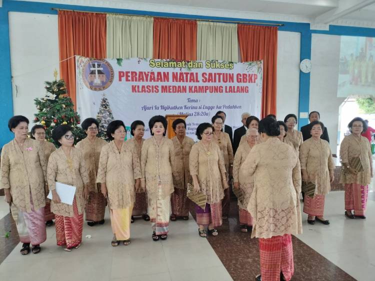 Perayaan Natal Saitun GBKP Klasis Medan Kampung Lalang Diisi Sayembara Koor